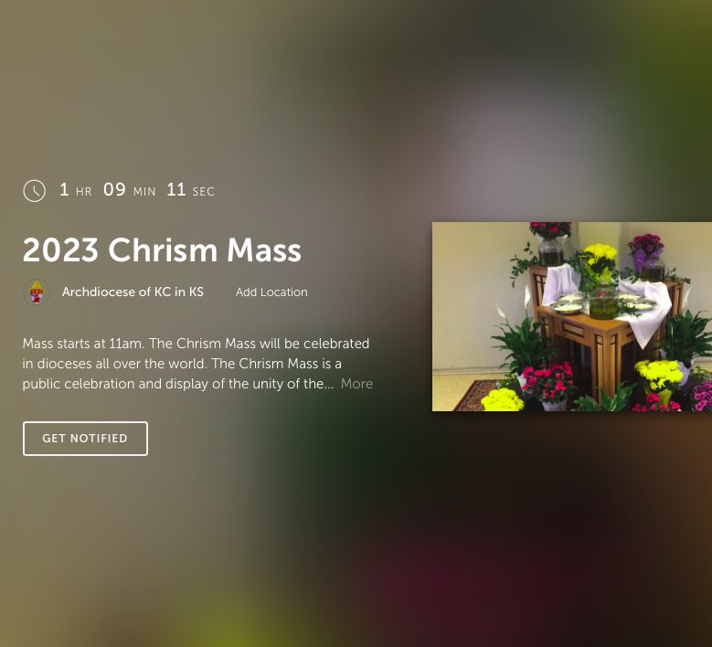 The Mass of the Holy Chrism - Archdiocese of Kansas City in Kansas